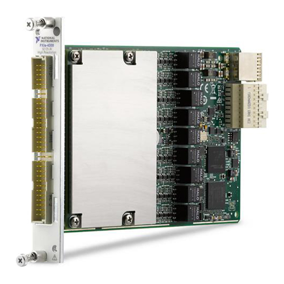 NATIONAL INSTRUMENTS PXIE-4309 GETTING STARTED MANUAL AND ...