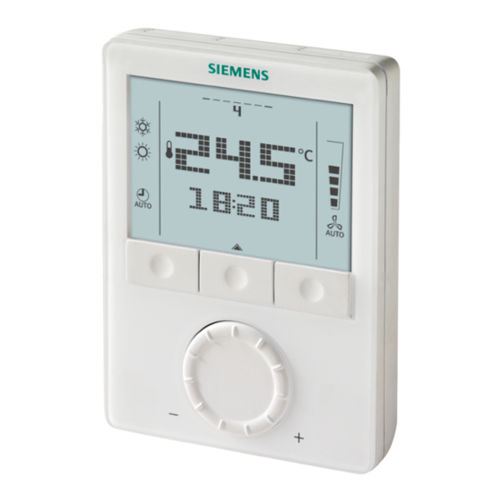 SIEMENS RDG1 SERIES MANUAL Pdf Download | ManualsLib