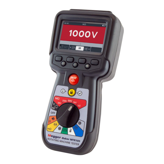 MEGGER MTR105 USER MANUAL Pdf Download | ManualsLib