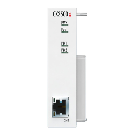 BECKHOFF CX2500-0061 MANUAL Pdf Download | ManualsLib