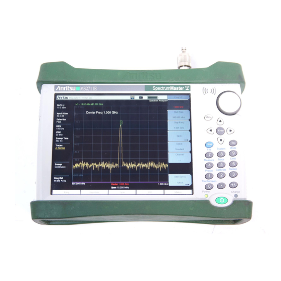 ANRITSU SPECTRUM MASTER MS2711E USER MANUAL Pdf Download | ManualsLib