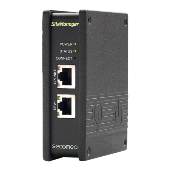 SECOMEA SITEMANAGER 11 SERIES INITIAL SETUP Pdf Download | ManualsLib