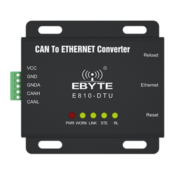 EBYTE E810-DTU USER MANUAL Pdf Download | ManualsLib