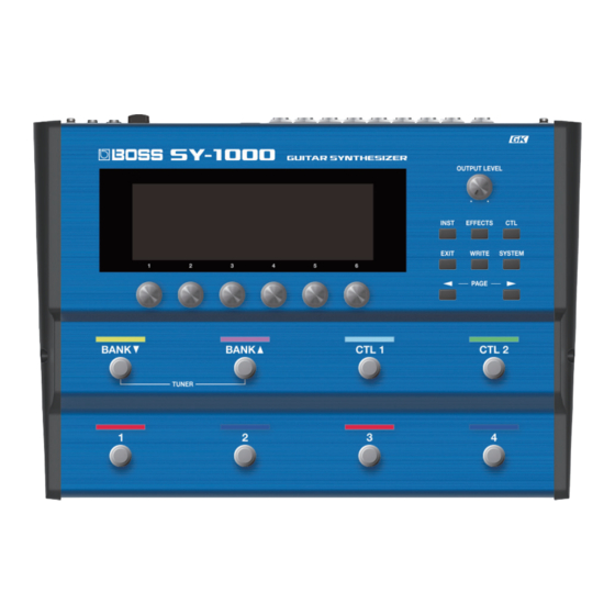BOSS SY-1000 OWNER'S MANUAL Pdf Download | ManualsLib
