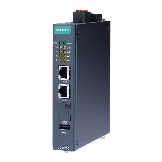 MOXA TECHNOLOGIES UC-8200 SERIES HARDWARE USER MANUAL Pdf Download | ManualsLib