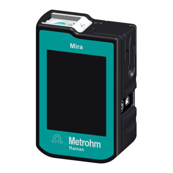 METROHM MIRA DS SERIES PRODUCT MANUAL Pdf Download | ManualsLib