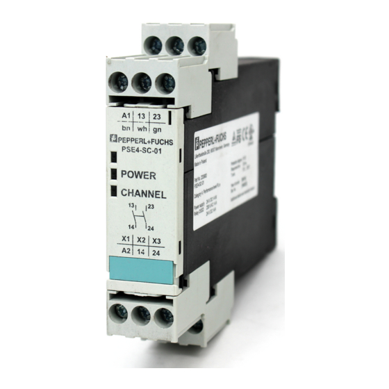 PEPPERL+FUCHS PSE4-SC-01 TECHNICAL INSTRUCTION Pdf Download | ManualsLib
