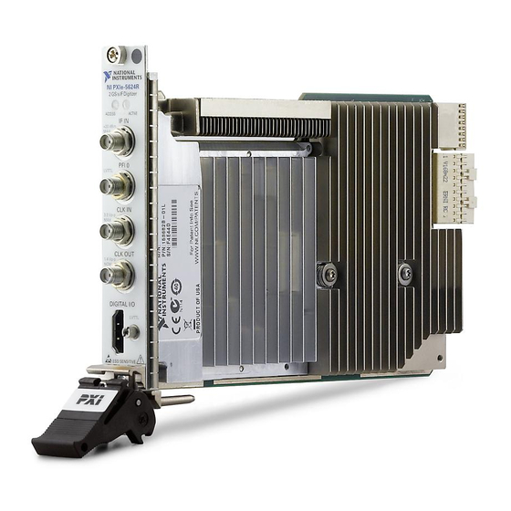 NATIONAL INSTRUMENTS NI PXIE-5624R GETTING STARTED MANUAL Pdf Download ...