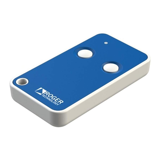 ROGER TECHNOLOGY E80/TX2R/RC INSTRUCTION AND WARNINGS FOR THE INSTALLER ...