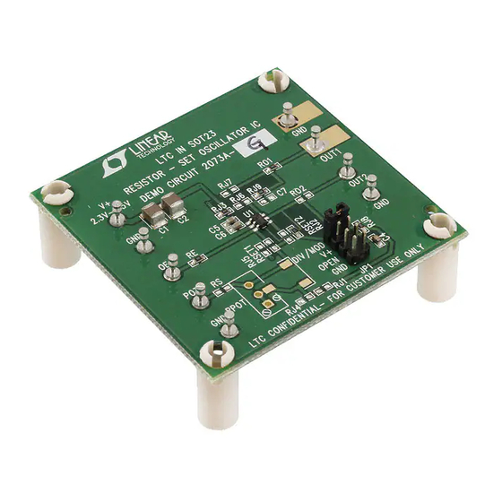 LINEAR DC2073A DEMO MANUAL Pdf Download | ManualsLib