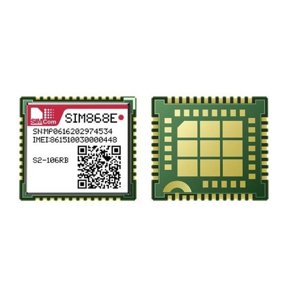 SIM TECH SIMCOM SIM868 SERIES HARDWARE DESIGN Pdf Download | ManualsLib