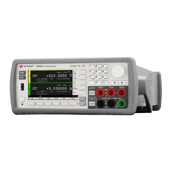 KEYSIGHT TECHNOLOGIES B2960A DEMO MANUAL Pdf Download | ManualsLib