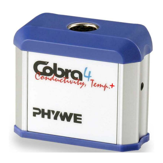 PHYWE COBRA4 SENSOR-UNIT CONDUCTIVITY+ OPERATING INSTRUCTIONS Pdf ...