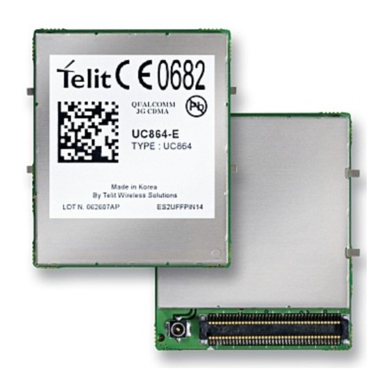 TELIT WIRELESS SOLUTIONS UC864-E REFERENCE MANUAL Pdf Download | ManualsLib