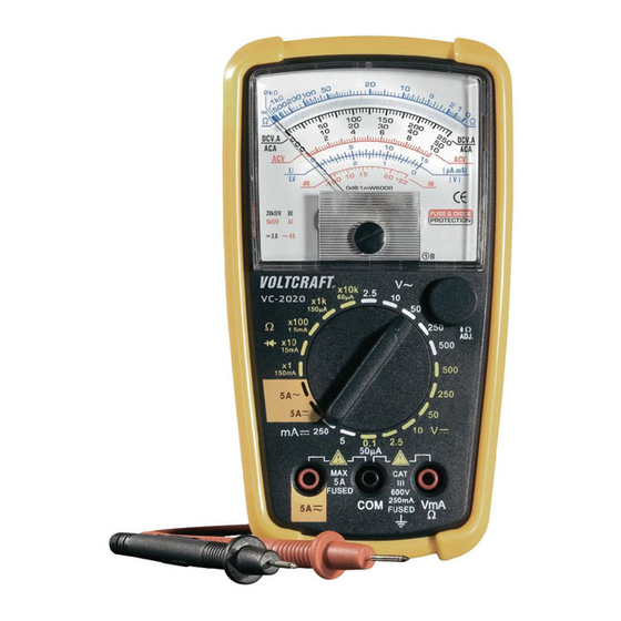 VOLTCRAFT VC-2020 OPERATING INSTRUCTIONS MANUAL Pdf Download | ManualsLib