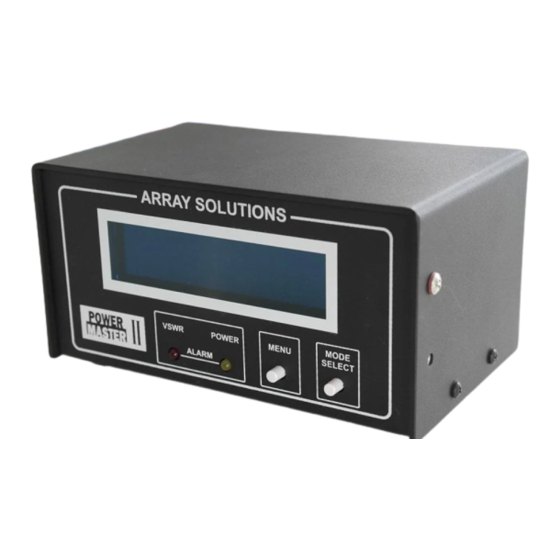 ARRAY SOLUTIONS POWERMASTER II MANUAL Pdf Download | ManualsLib