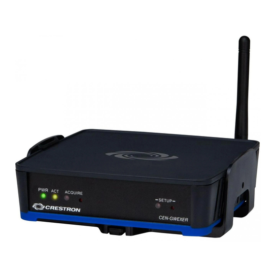 CRESTRON INFINET EX CEN-GWEXER QUICK START MANUAL Pdf Download | ManualsLib