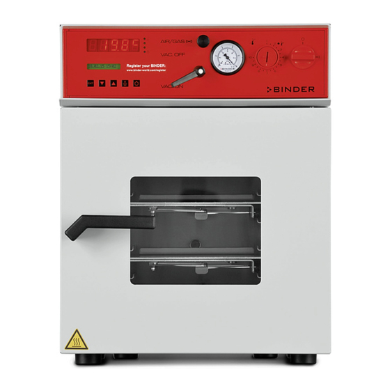 BINDER VD SERIES OPERATING MANUAL Pdf Download | ManualsLib