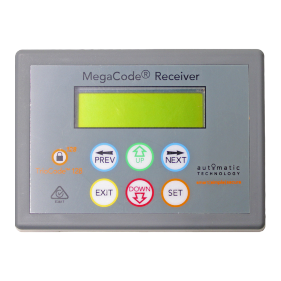 AUTOMATIC TECHNOLOGY MEGACODE TRICODE 128 MANUAL Pdf Download | ManualsLib
