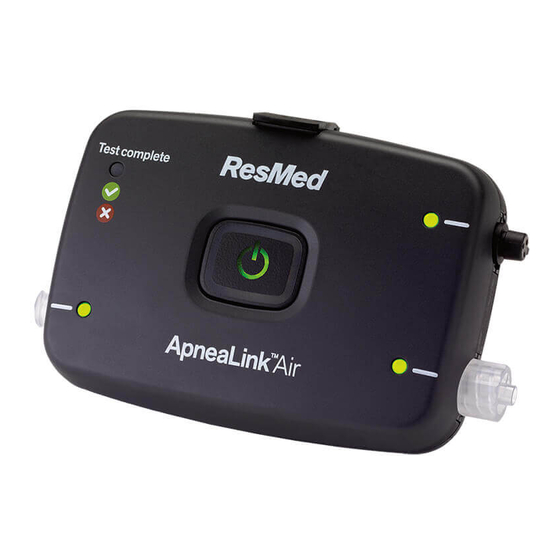 RESMED APNEALINK AIR PATIENT INSTRUCTIONS Pdf Download | ManualsLib