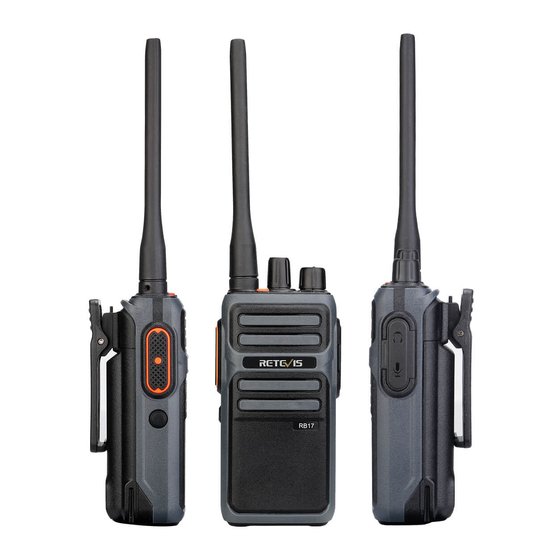 RETEVIS RB17 USER MANUAL Pdf Download | ManualsLib