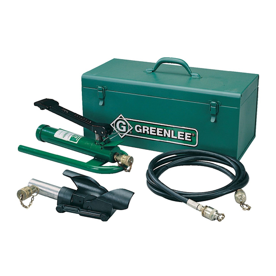 TEXTRON GREENLEE 882 INSTRUCTION MANUAL Pdf Download | ManualsLib