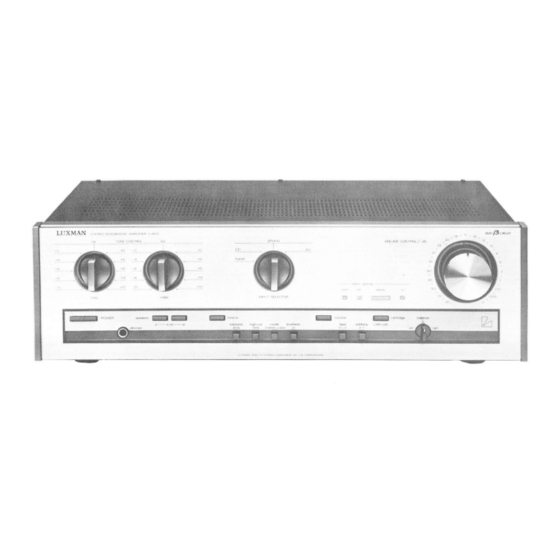 LUXMAN L-405 OWNER'S MANUAL Pdf Download | ManualsLib