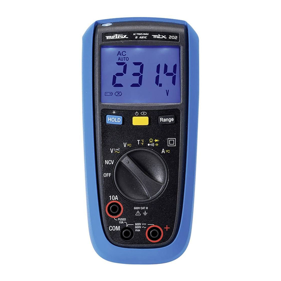 METRIX MTX 202 USER MANUAL Pdf Download | ManualsLib