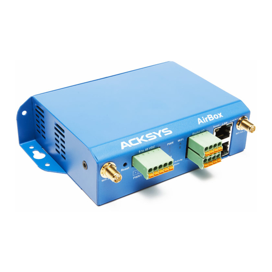 ACKSYS AIRBOX V1 SERIES QUICK INSTALLATION MANUAL Pdf Download | ManualsLib
