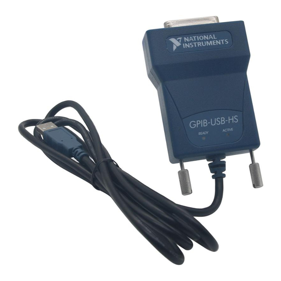 NATIONAL INSTRUMENTS GPIB-USB SERIES HARDWARE MANUAL Pdf Download ...
