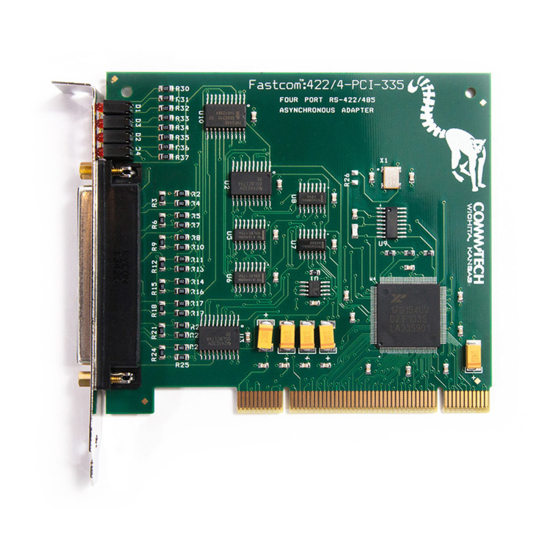 COMMTECH FASTCOM 422/4-PCI-335 HARDWARE REFERENCE MANUAL Pdf Download | ManualsLib