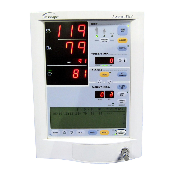 DATASCOPE ACCUTORR PLUS SERVICE MANUAL Pdf Download | ManualsLib