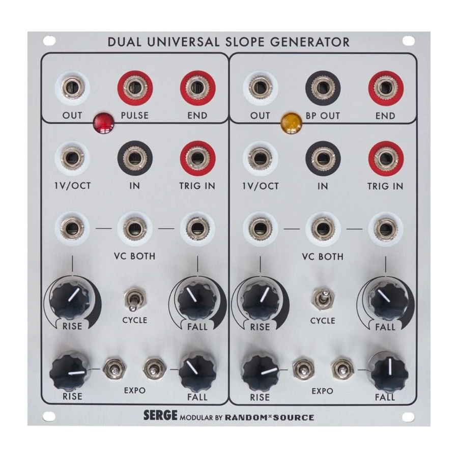 RANDOM*SOURCE SERGE DSG MK2 MANUAL Pdf Download | ManualsLib