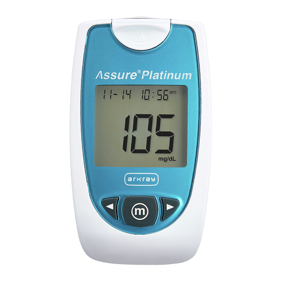 ARKRAY ASSURE PLATINUM QUICK START MANUAL Pdf Download | ManualsLib