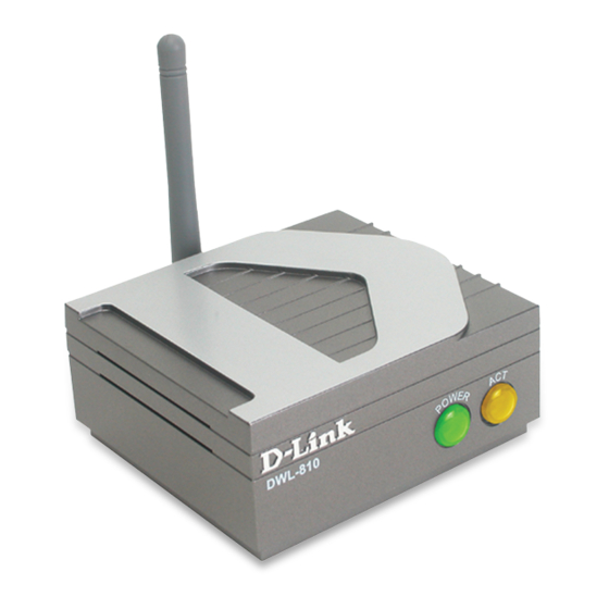 D-LINK AIR DWL-810 QUICK INSTALLATION MANUAL Pdf Download | ManualsLib