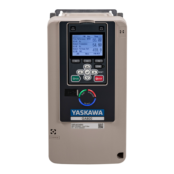 YASKAWA GA800 600 V DRIVE INSTALLATION & PRIMARY OPERATION Pdf Download ...