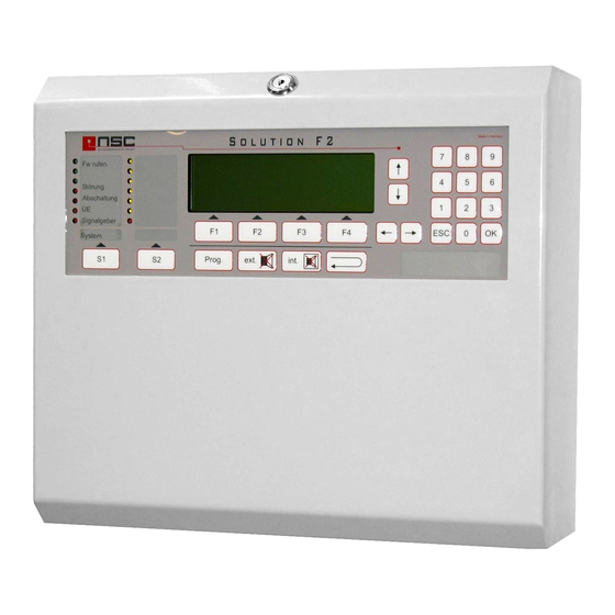 NSC SICHERHEITSTECHNIK SOLUTION F2 OPERATING AND INSTALLATION MANUAL ...