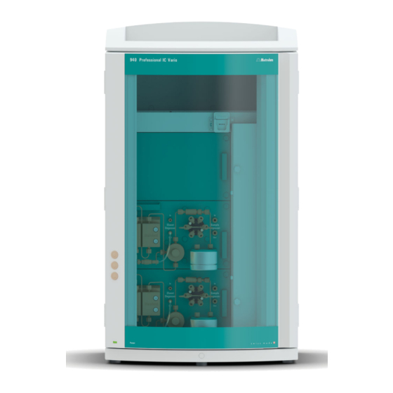 METROHM 940 PROFESSIONAL IC VARIO TWO MANUAL Pdf Download | ManualsLib