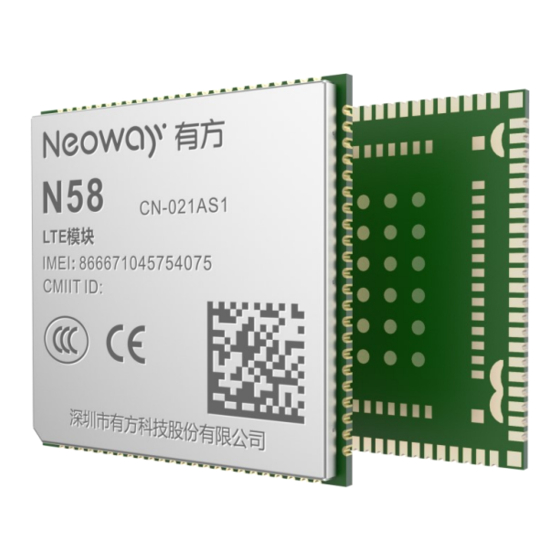 NEOWAY N58 HARDWARE USER'S MANUAL Pdf Download | ManualsLib