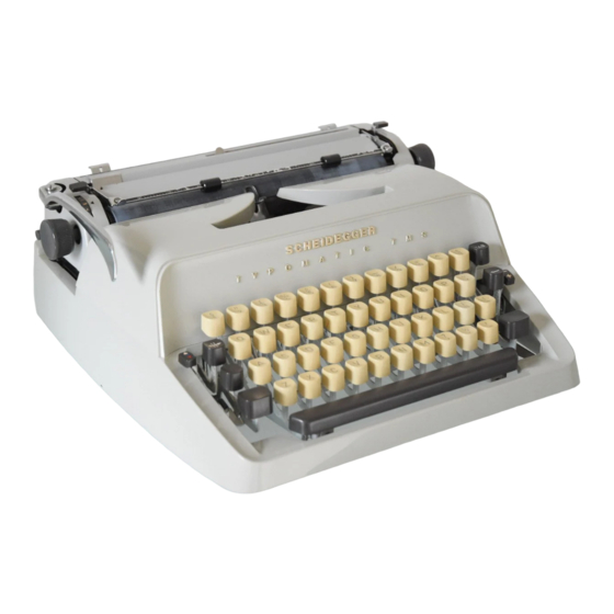 SCHEIDEGGER TYPOMATIC-TMS INSTRUCTION HANDBOOK MANUAL Pdf Download ...