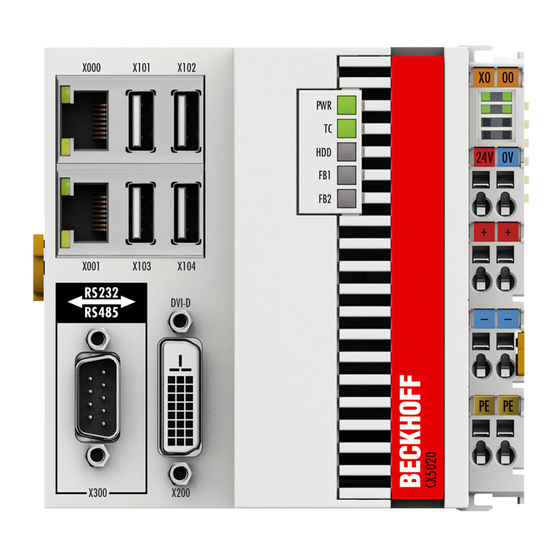 BECKHOFF CX50 0 SERIES HARDWARE DOCUMENTATION Pdf Download | ManualsLib