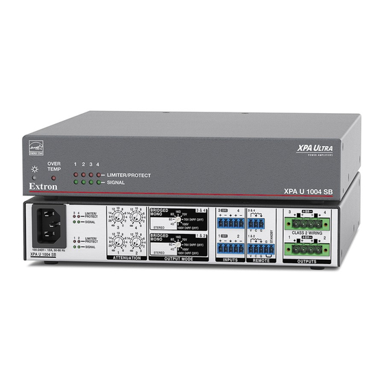 EXTRON ELECTRONICS XPA U 1004 SB SETUP MANUAL Pdf Download | ManualsLib