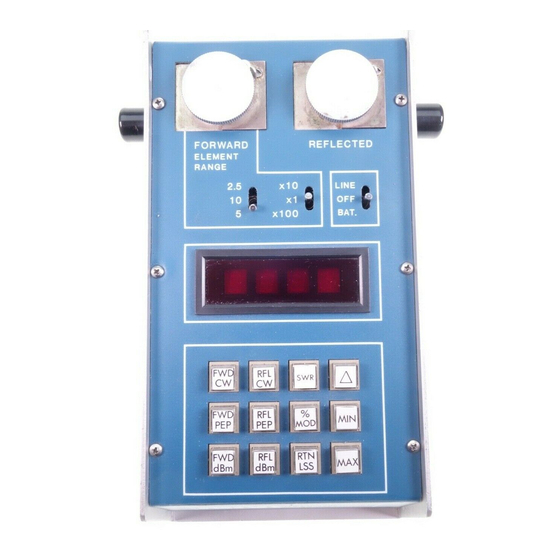 BIRD THRULINE RF POWER ANALYST 4391A OPERATING INSTRUCTIONS MANUAL Pdf ...