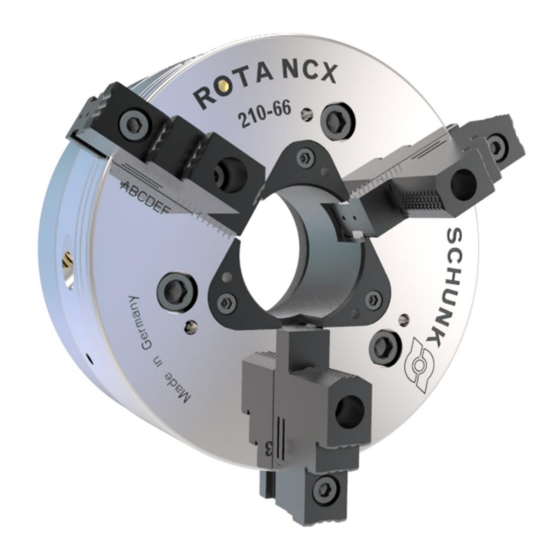 SCHUNK ROTA NCX ASSEMBLY AND OPERATING MANUAL Pdf Download | ManualsLib
