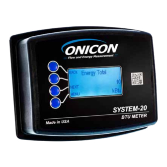 ONICON SYSTEM-20 INSTALLATION AND OPERATION MANUAL Pdf Download ...