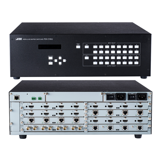 IDK FDX-S SERIES USER MANUAL Pdf Download | ManualsLib