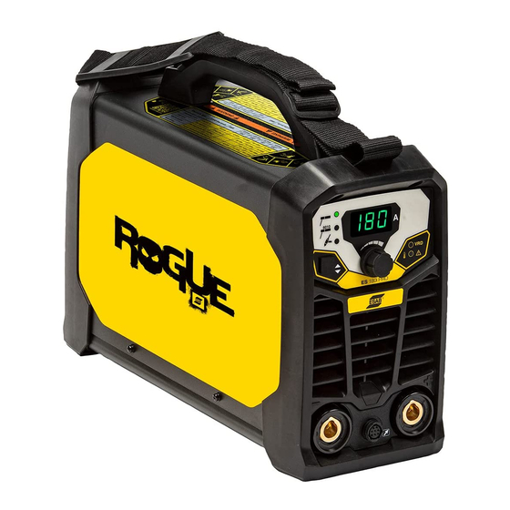 ESAB MINIARC ROGUE ES 180I INSTRUCTION MANUAL Pdf Download | ManualsLib