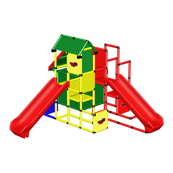 QUADRO MDB MEGA COMBO PLAY CASTLE WITH VAULT AND 2 INTEGRATED SLIDES ...