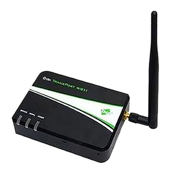 DIGI TRANSPORT WR11 QUICK START MANUAL Pdf Download | ManualsLib