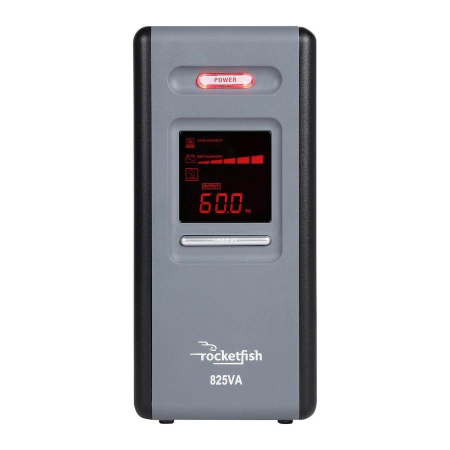 RocketFish RF-825VA, RF-1025VA - UPS Manual | ManualsLib